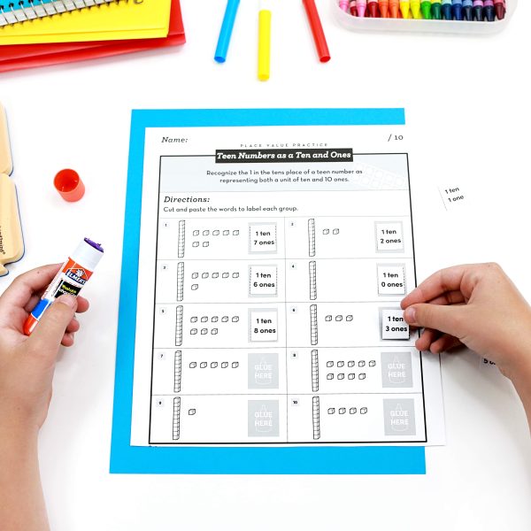 Place Value Worksheets - Teen Numbers as Ten and Ones (Set 3) - Second ...