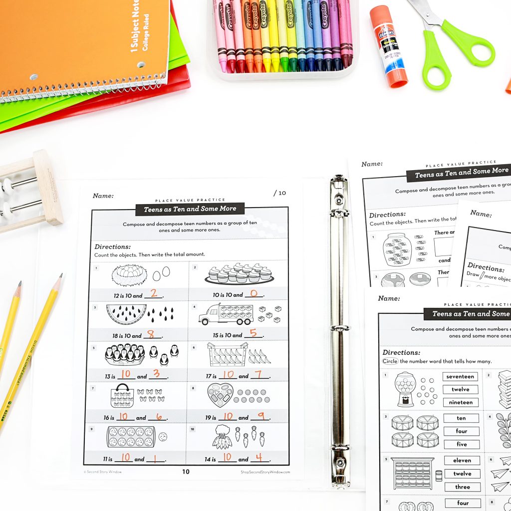 Place Value Worksheets for Teen Numbers with Place Value Tens and Ones ...
