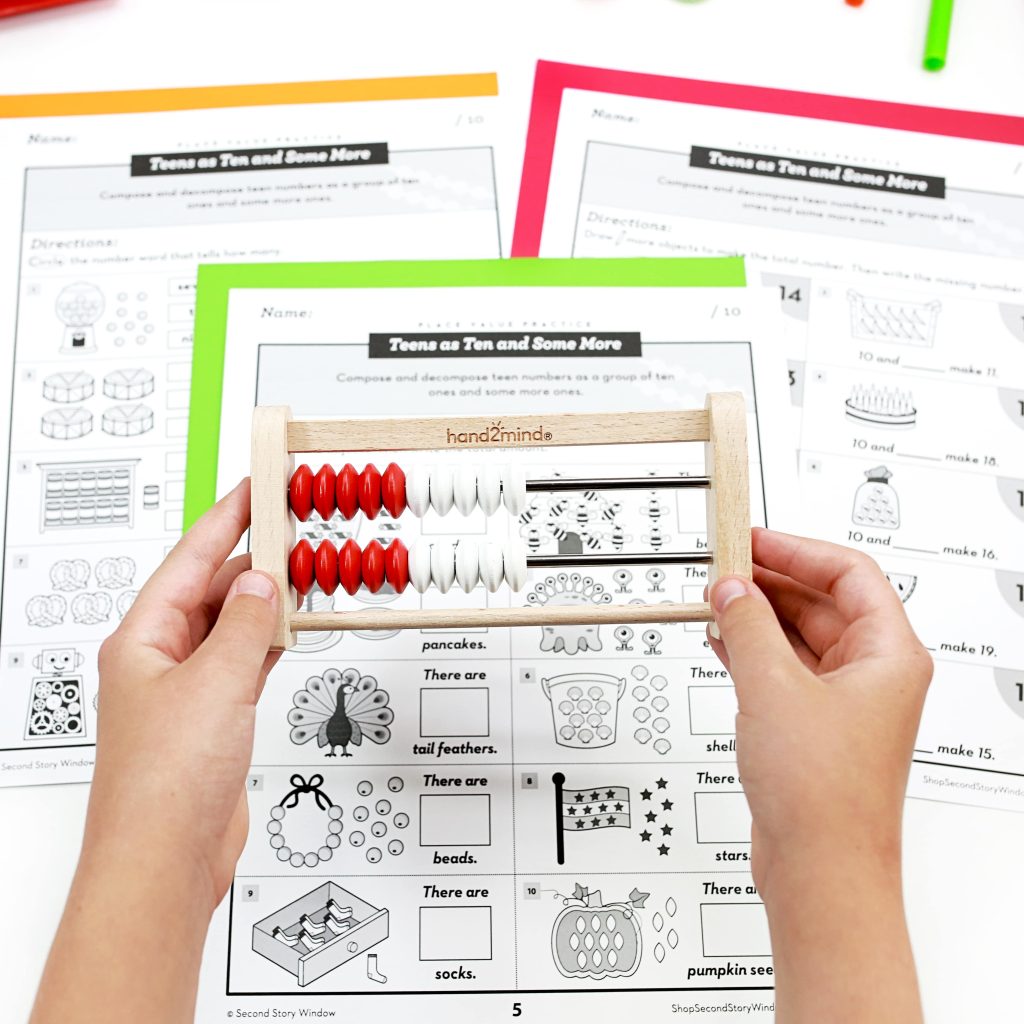 Place Value Worksheets for Teen Numbers with Place Value Tens and Ones ...