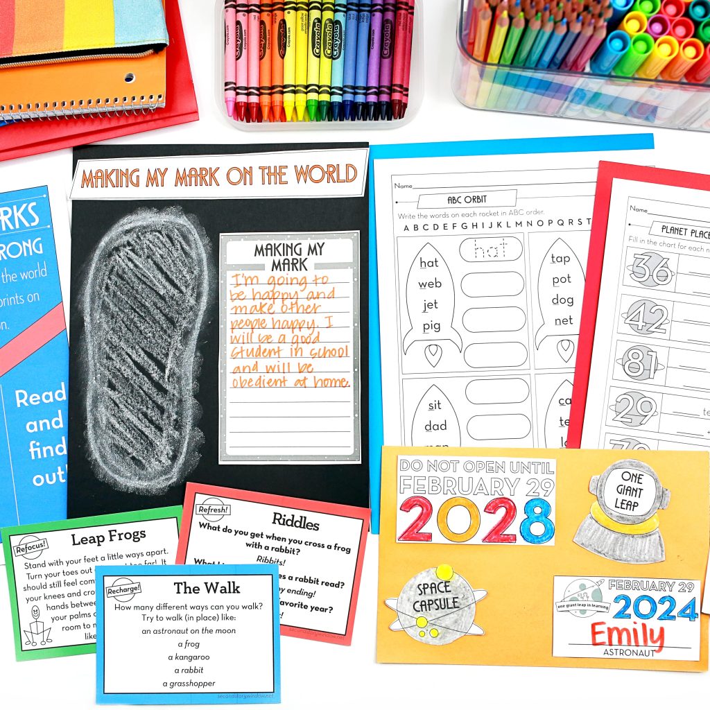 Leap Day Differentiated Leap Year Activities for Space Theme Review Day ...