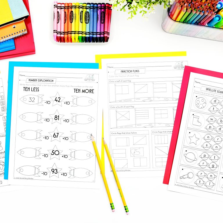 Space Theme Day Differentiated End of Year Review Activities - Second ...
