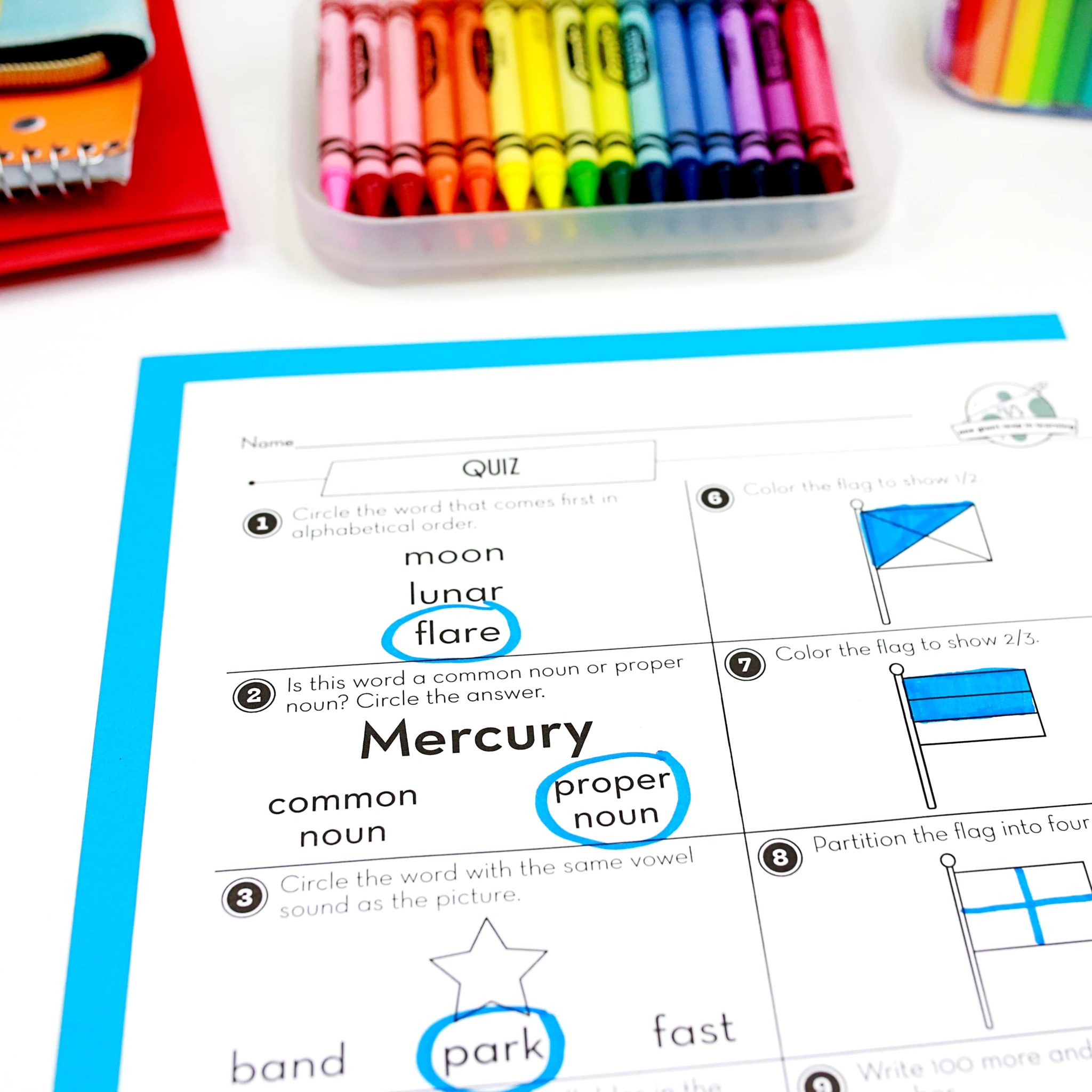 Space Theme Day Differentiated End of Year Review Activities - Second ...