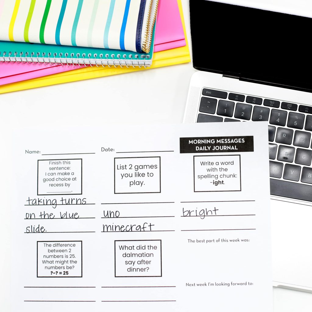 2nd Grade December Morning Messages Google Slides and Printables for ...