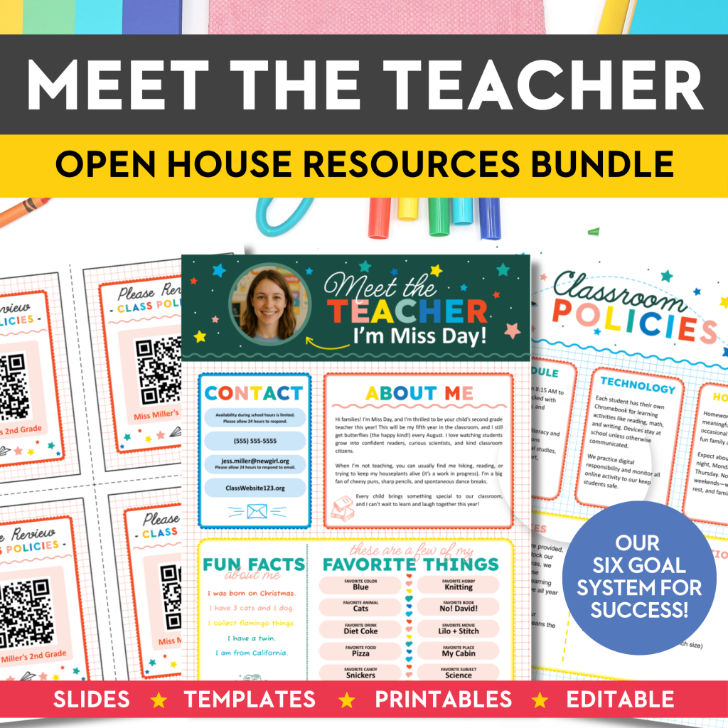 Meet the Teacher Open House Back-to-School Resources